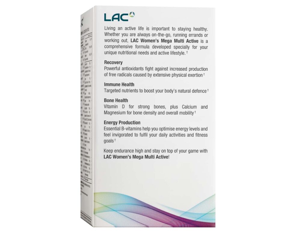 LAC Women’s Mega Multi Active TR 90 caplets – LAC